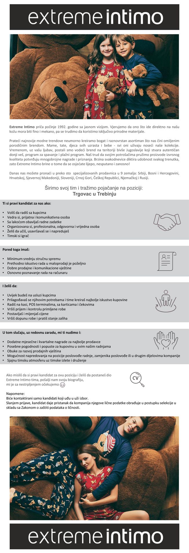 Extreme Intimo traži trgovca u Trebinju